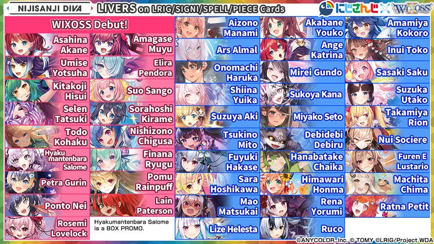 Collab Booster NIJISANJI DIVA｜Products｜WIXOSS-ウィクロス- | TOMY Company, Ltd.