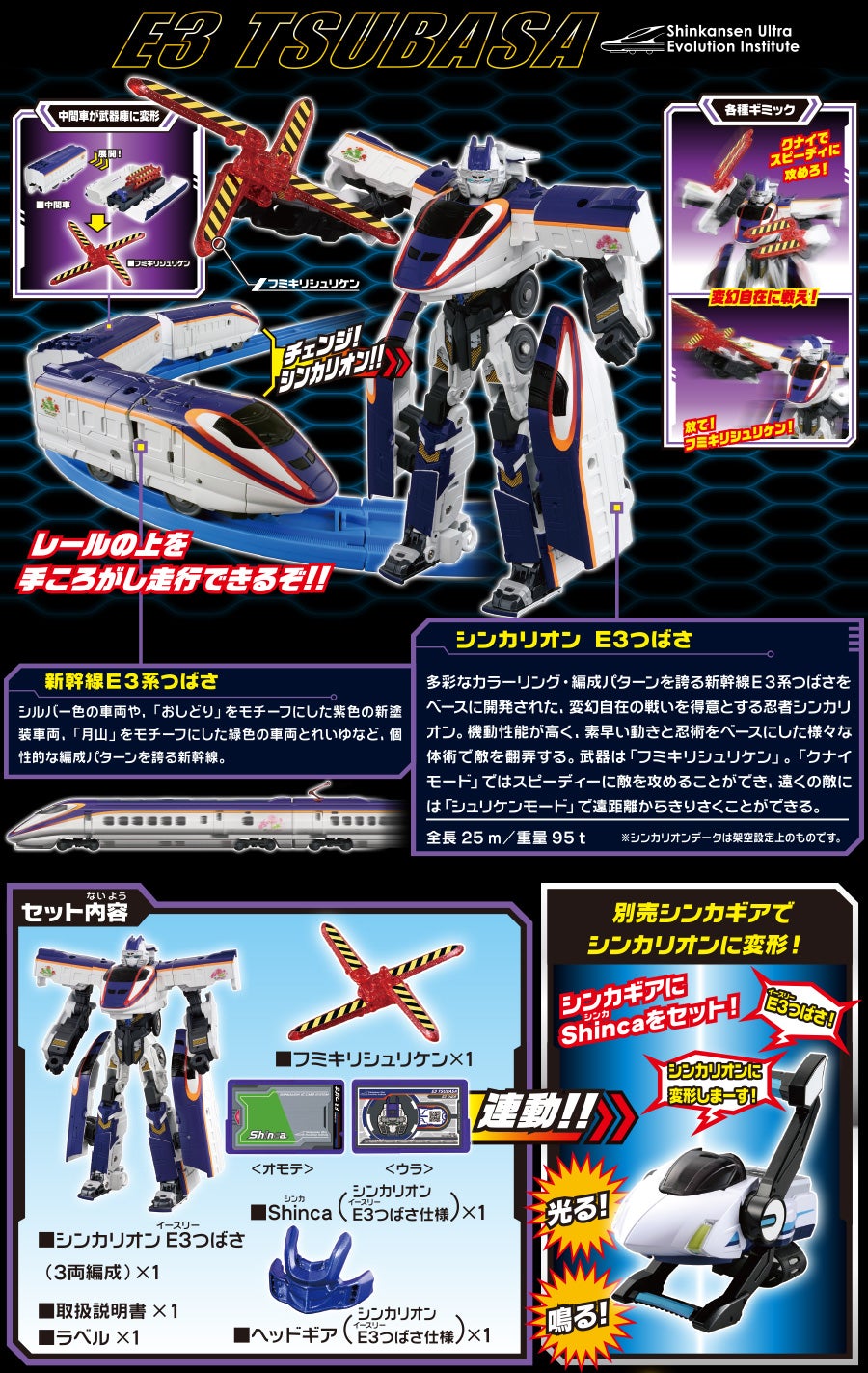 DXS04 シンカリオン E3つばさ｜徹底解剖｜プラレール｜タカラトミー